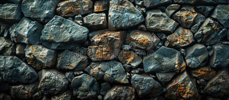 Rusty Rock Wall Standing Tall Stock Image - Image of uneven, colors ...