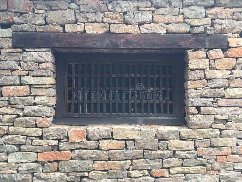 The Wall Built with Stones is Very Solid and Sturdy Stock Image - Image ...