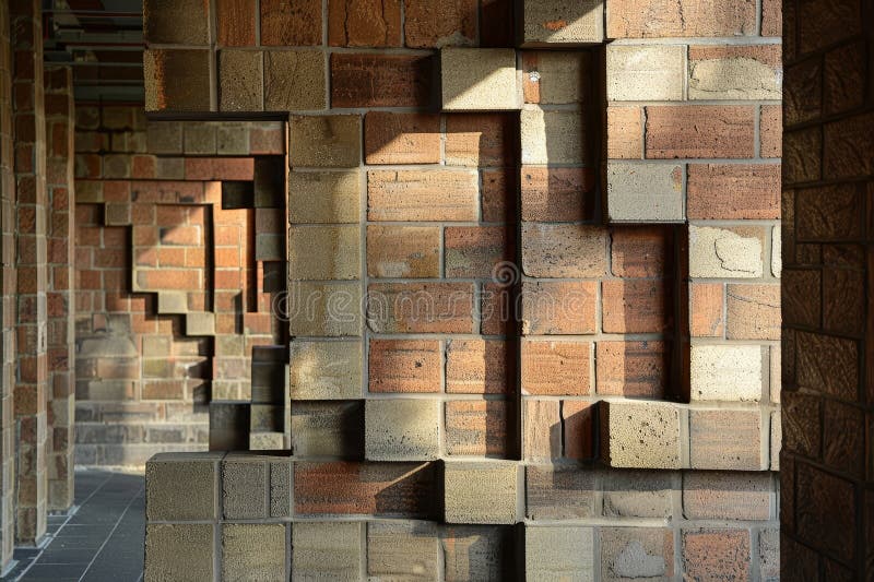 A Wall Built Using Blocks of Bricks, Showcasing Sturdy Construction ...