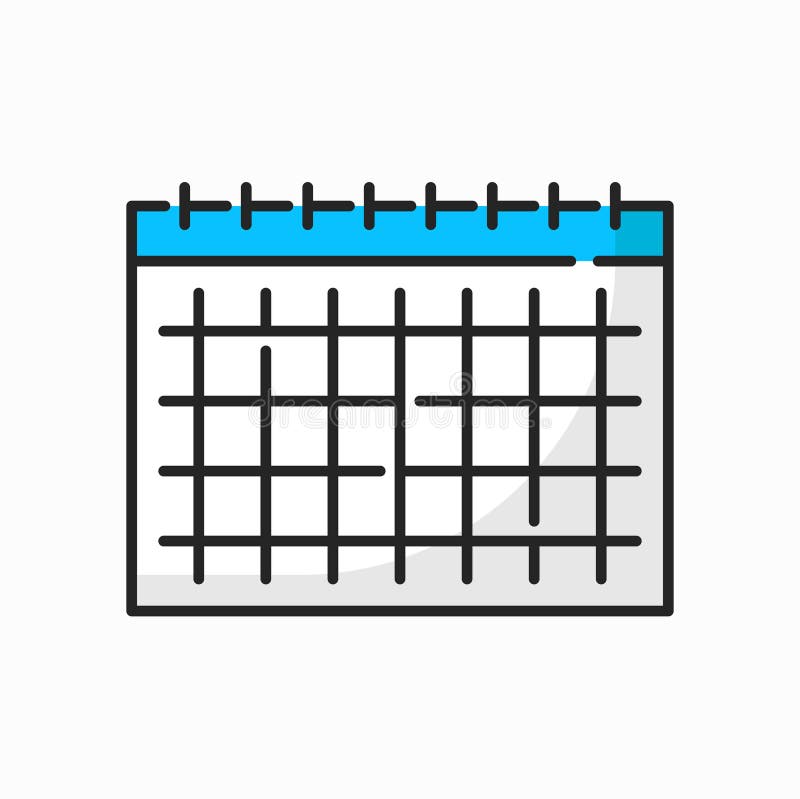 Calendar Outline Sheet Stock Illustrations – 1,425 Calendar Outline ...