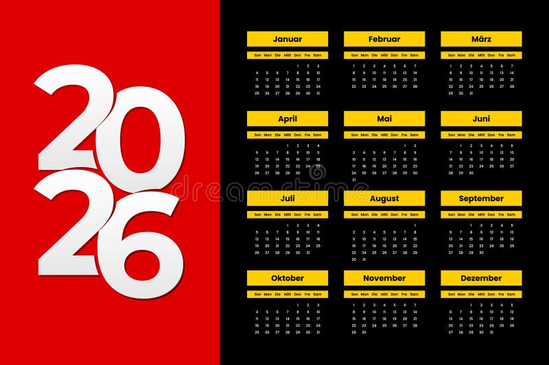 Vector Calendar Template Design Stock Illustrations – 232,620 Vector ...