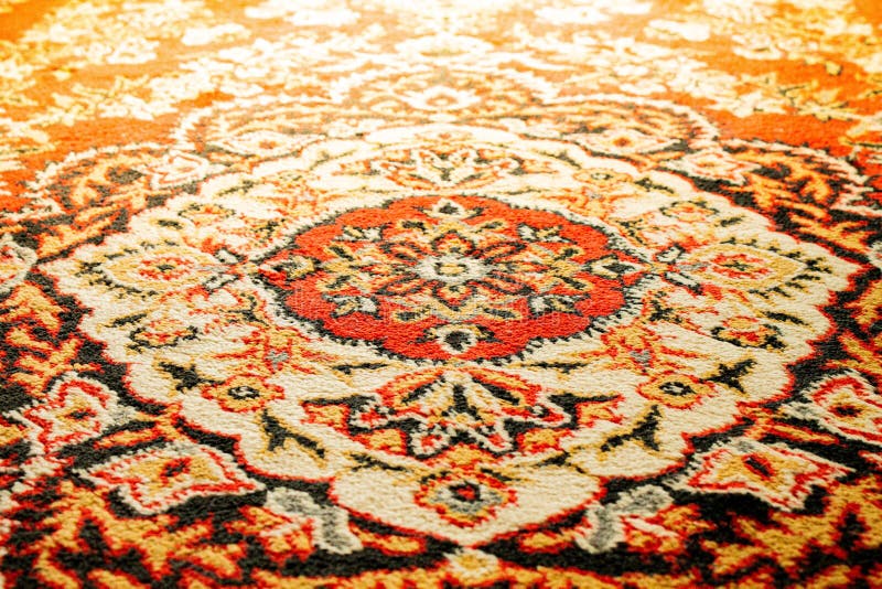 Wall Carpet. Red Carpet with an Abstract Pattern. Stock Image - Image ...