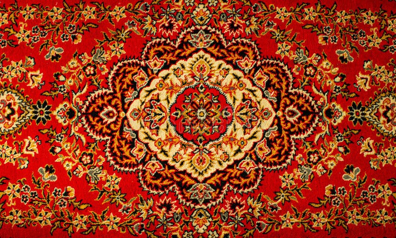 Wall Carpet. Red Carpet with an Abstract Pattern Stock Image - Image of ...