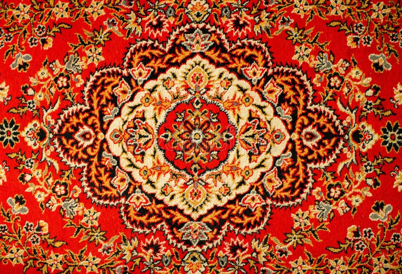 Wall Carpet. Red Carpet with an Abstract Pattern Stock Photo - Image of ...