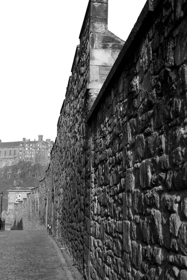 Wall and Castle stock photo. Image of edinburgh, defend - 12161966
