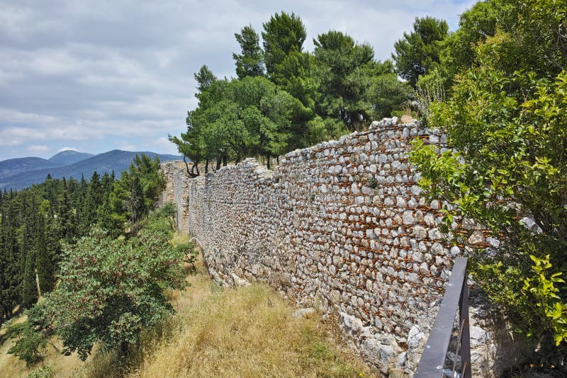 Wall of the Castle of Lamia City Stock Photo - Image of outdoor, town ...