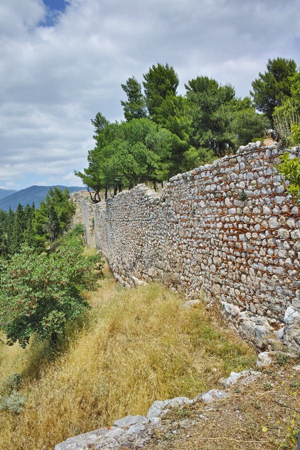 Wall of the Castle of Lamia Town Stock Image - Image of museum ...