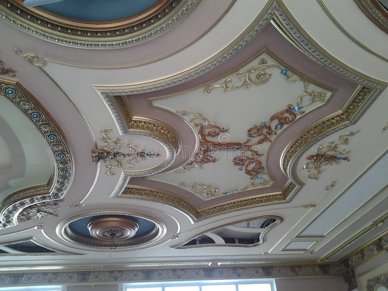 Wall and Ceiling Decoration, Finishing Works Stock Photo - Image of ...