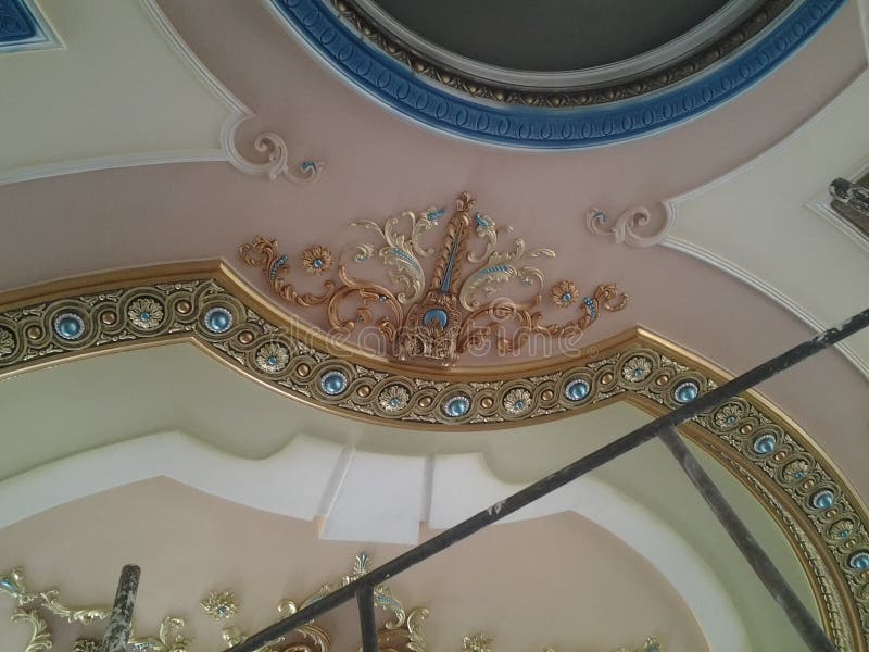 Wall and Ceiling Decoration, Finishing Works Stock Image - Image of ...