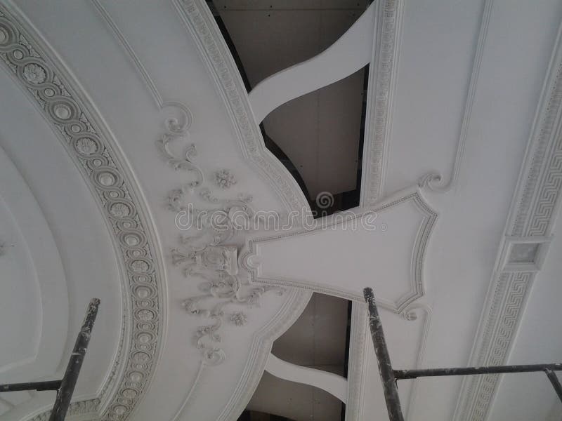 Wall and Ceiling Decoration, Finishing Works Stock Photo - Image of ...