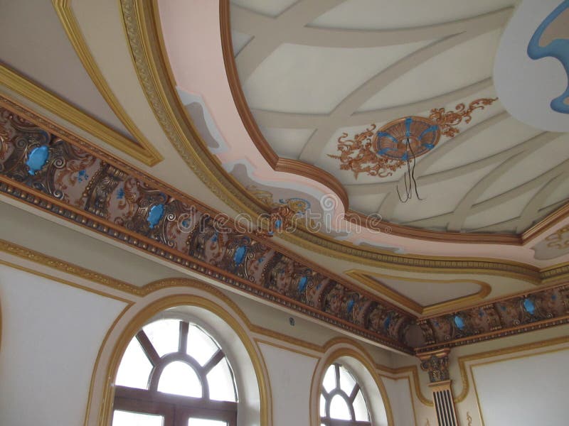 Wall and Ceiling Decoration, Finishing Works Stock Image - Image of ...