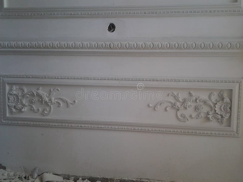 Wall and Ceiling Decoration Stock Photo - Image of finishing, works ...