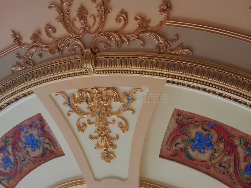 Wall and Ceiling Decoration, Finishing Works Stock Image - Image of ...