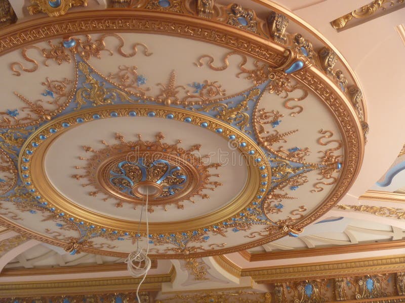Wall and Ceiling Decoration, Finishing Works Stock Photo - Image of ...