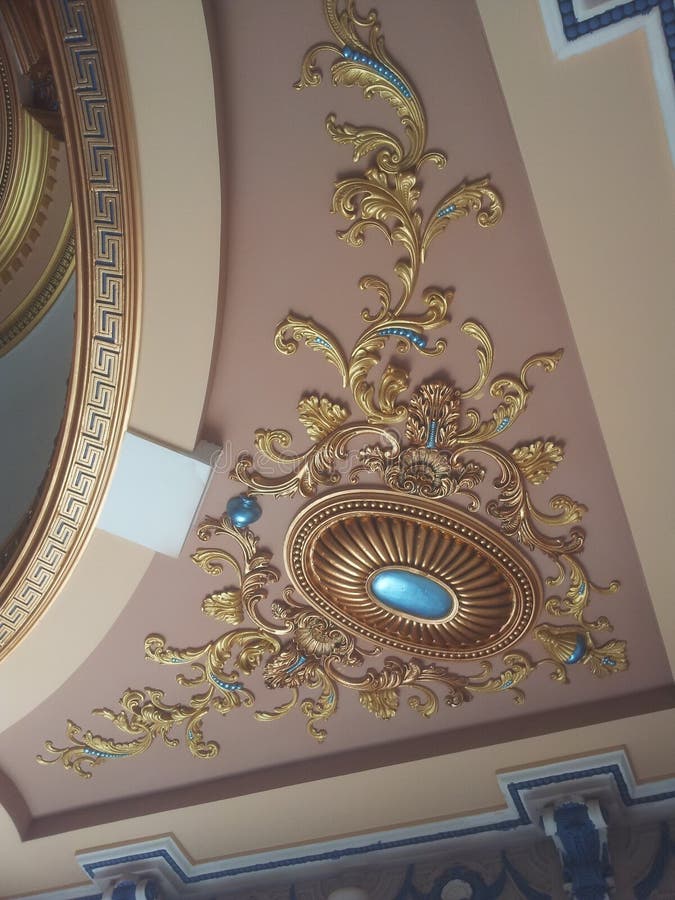 Wall and Ceiling Decoration, Finishing Works Stock Photo - Image of ...
