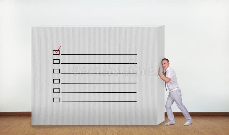 Wall with check box stock image. Image of floor, checklist - 34850425