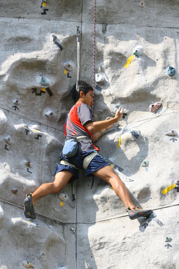 Wall cimbing editorial image. Image of indonesia, wall - 43736545