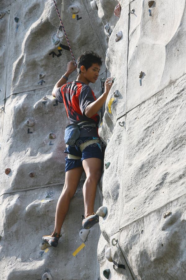 Wall cimbing editorial photography. Image of solo, java - 43736747