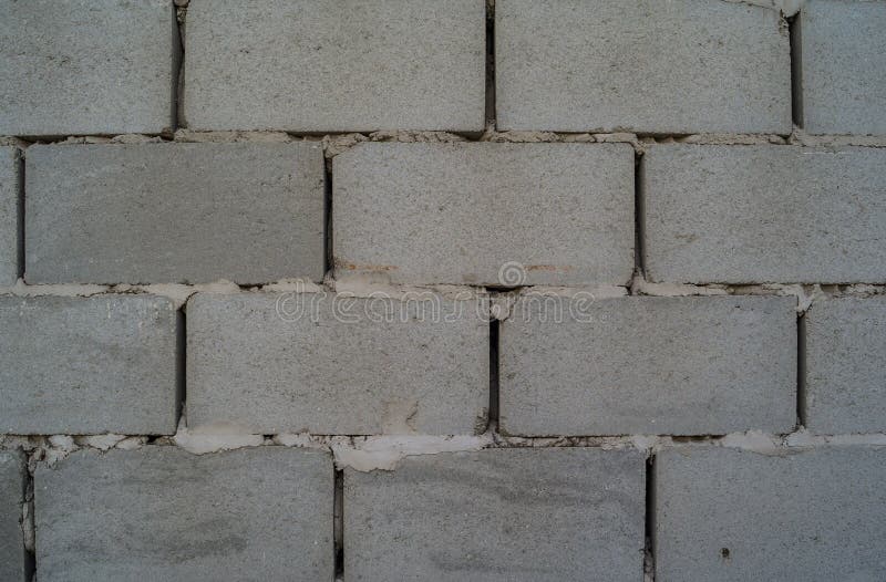 The wall of cinder block stock photo. Image of exterior - 76362340