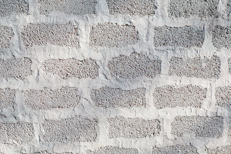 The Wall of Cinder Blocks is Painted White. Background Texture Stock ...