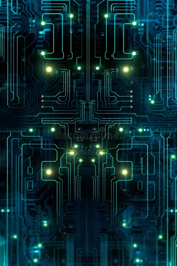 Colorful Wall Circuit Texture Image. 3D Effect Stock Illustration ...