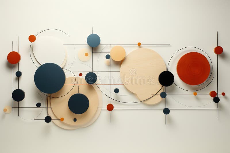 Wall with Circular Patterns. Minimalistic Background Stock Illustration ...