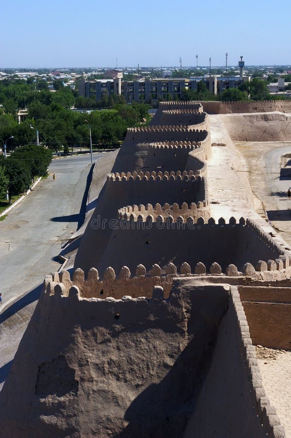 The Wall of the Citadel of Bukhara Ark. Stock Photo - Image of ancient ...
