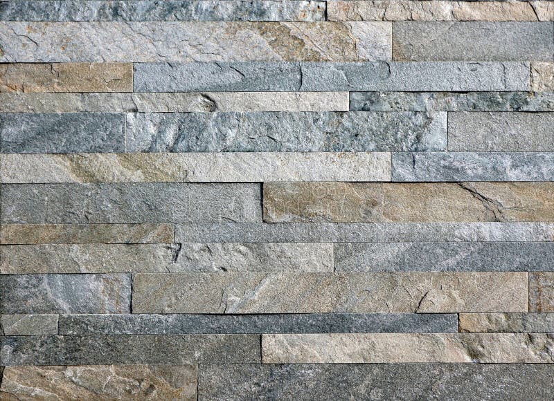 Wall Cladding for Exterior Made of Natural Stones Strips with Different ...