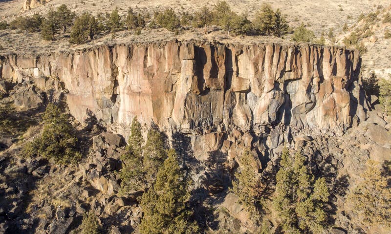 Wall from a Cliff, View from Above Stock Photo - Image of hiking ...