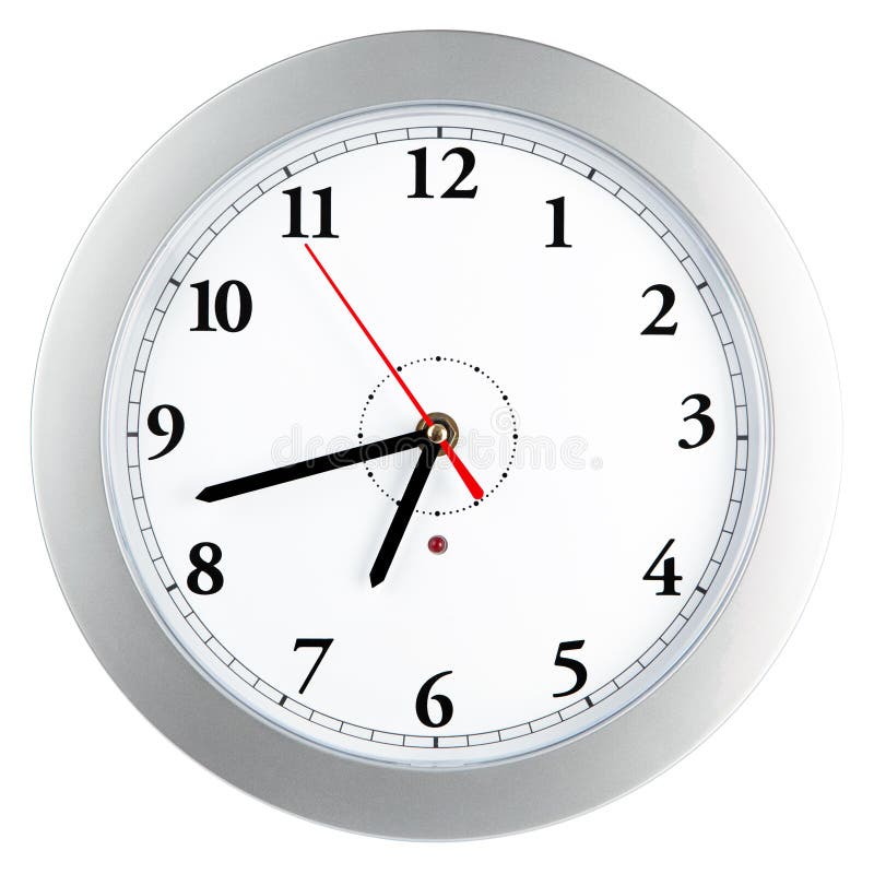 Two Clocks, One on 9am and One on 5pm. Stock Image - Image of hands ...