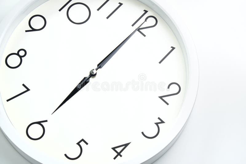 A Wall Clock that Announces 6 O Clock on the Hour Stock Photo - Image ...