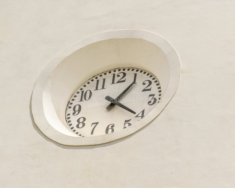 Wall Clock at Building Facade Stock Image - Image of clock, round: 80698639