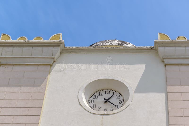 Wall Clock at Building Facade Stock Image - Image of angle, view: 80766561