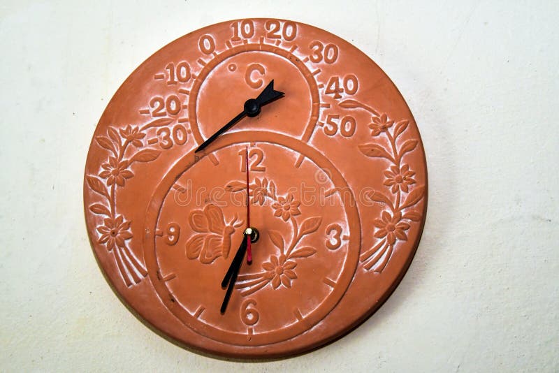 Wall Clock with Ceramic Dial 2 Stock Image - Image of oxide, clay ...