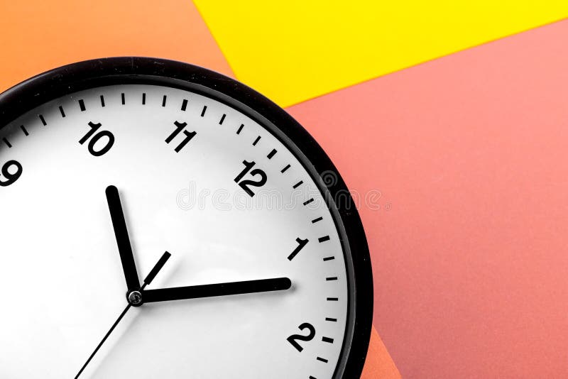 Wall Clock on Color Background. High Quality Photo Stock Image - Image ...