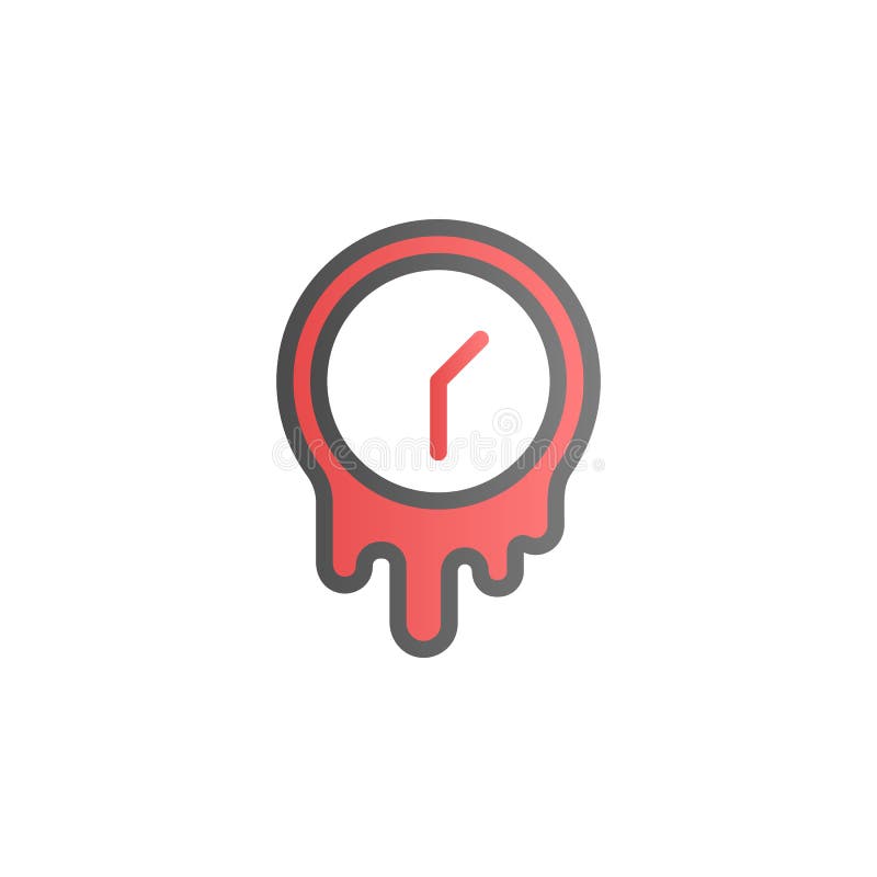 No Wall Clock Icon. Simple Thin Line, Outline Vector of Time Ban ...