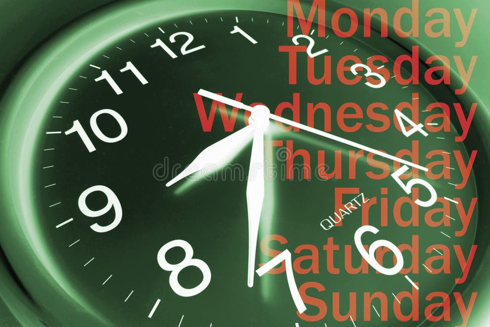 Wall Clock and Days stock image. Image of time, accuracy - 6559255