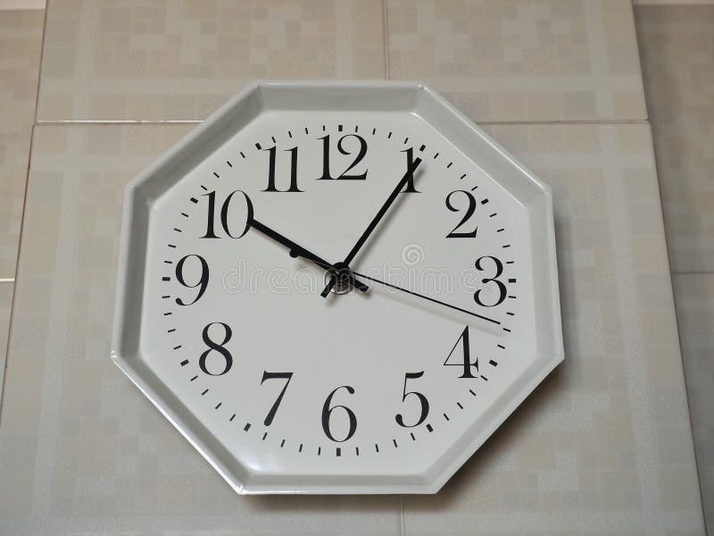 Wall Clock at Five Past Ten Stock Image - Image of early, late: 208187243