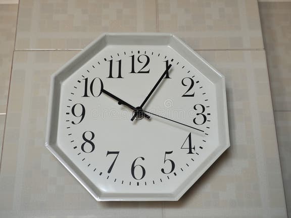 Wall Clock at Five Past Ten Stock Image - Image of early, late: 208187243