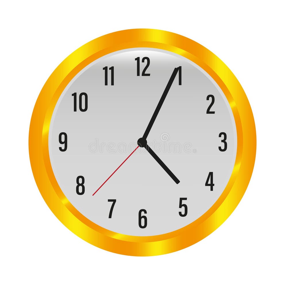 Elegant Gold Wall Clock Stock Illustrations – 188 Elegant Gold Wall ...
