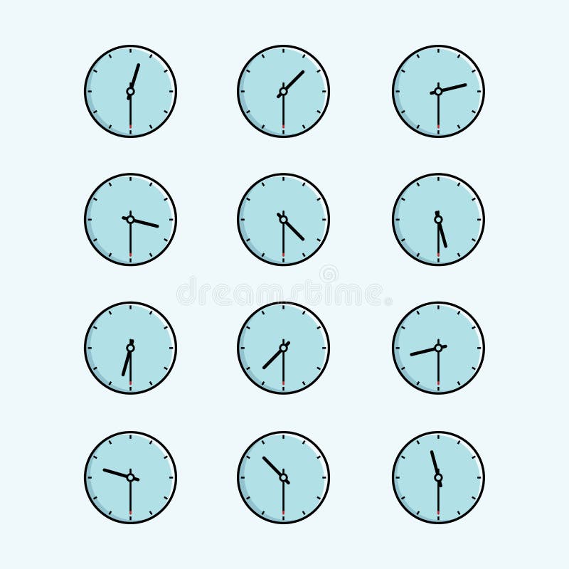 Clock Half Past Stock Illustrations – 279 Clock Half Past Stock ...