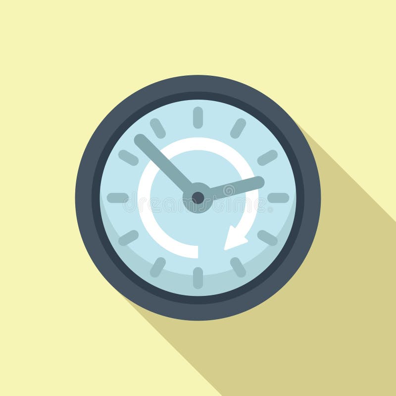 Wall Clock Hour Duration Icon Flat Vector. Event Schedule Stock Vector ...