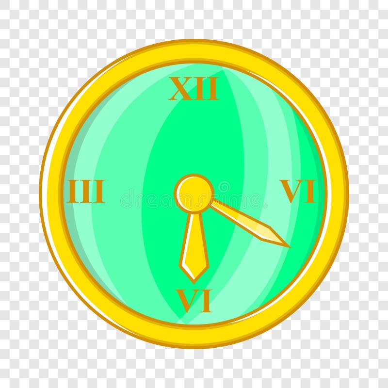 Wall Clock Icon, Cartoon Style Stock Vector - Illustration of pointer ...