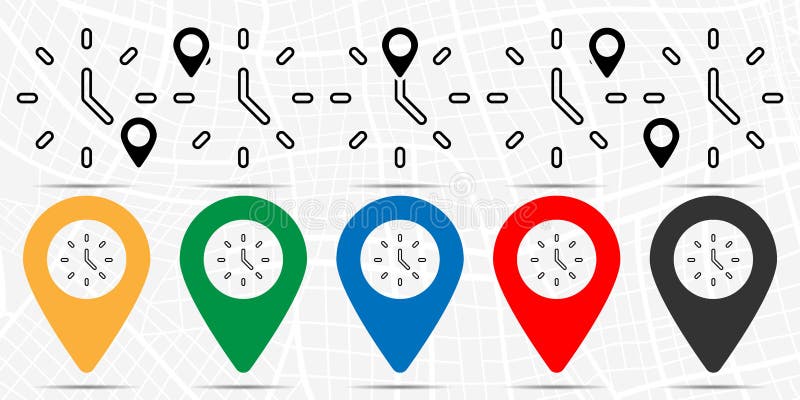 Wall Clock Icon in Location Set. Simple Glyph, Flat Illustration ...