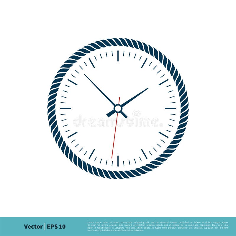 Wall Clock Vector Icon Logo Template Illustration Design. Vector EPS 10 ...