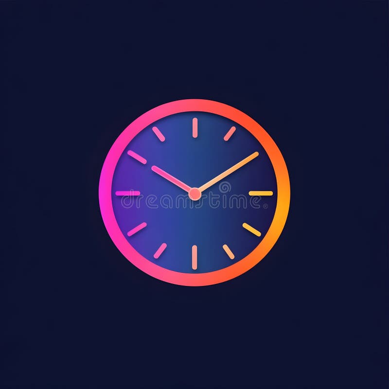 Wall Clock Icon Watch Time Management Logo Stock Illustration ...