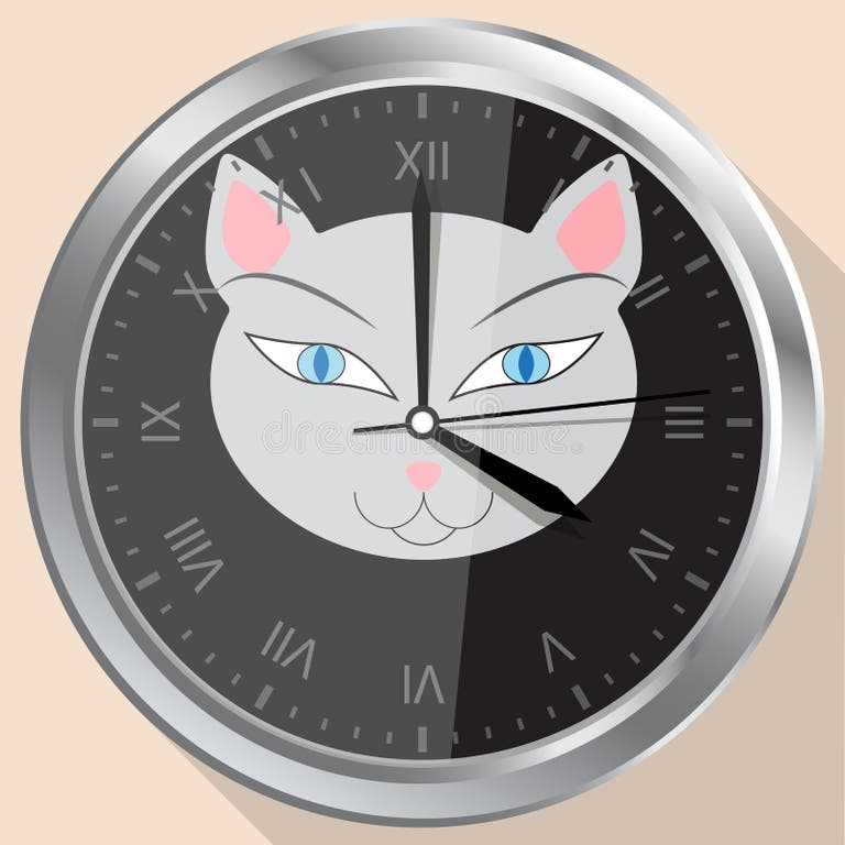 Cat Clock Stock Illustrations – 2,360 Cat Clock Stock Illustrations ...