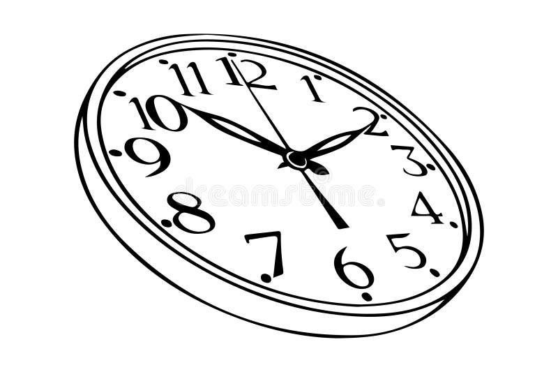 Wall Clock Isolated on White Clock Illustration Accurate Timekeeping ...