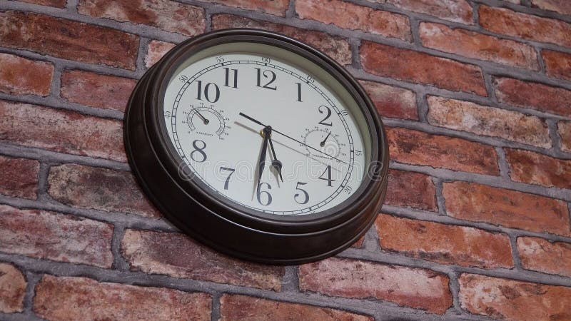 Wall Clock with a Light Dial. Retro Style Stock Photo - Image of hand ...