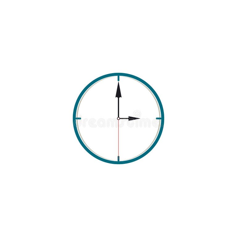 Wall Clock Logo Design Template Vector Stock Illustration ...